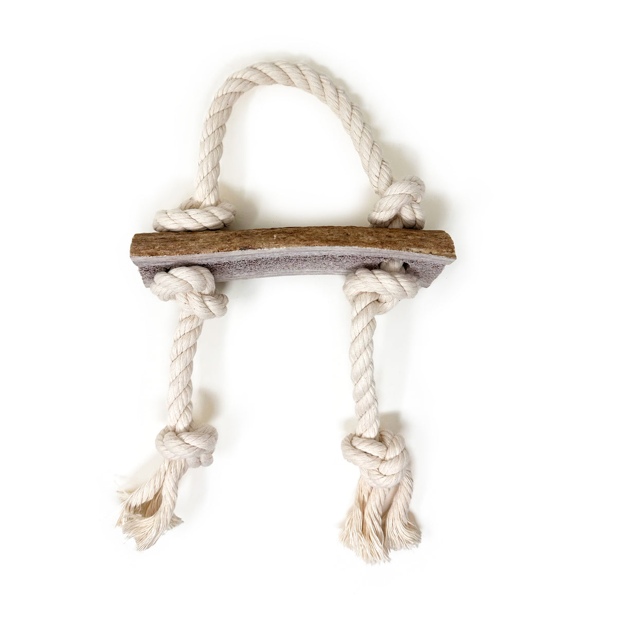 Split Elk Antler Rope Toy Jumbo– Buck Bone Organics