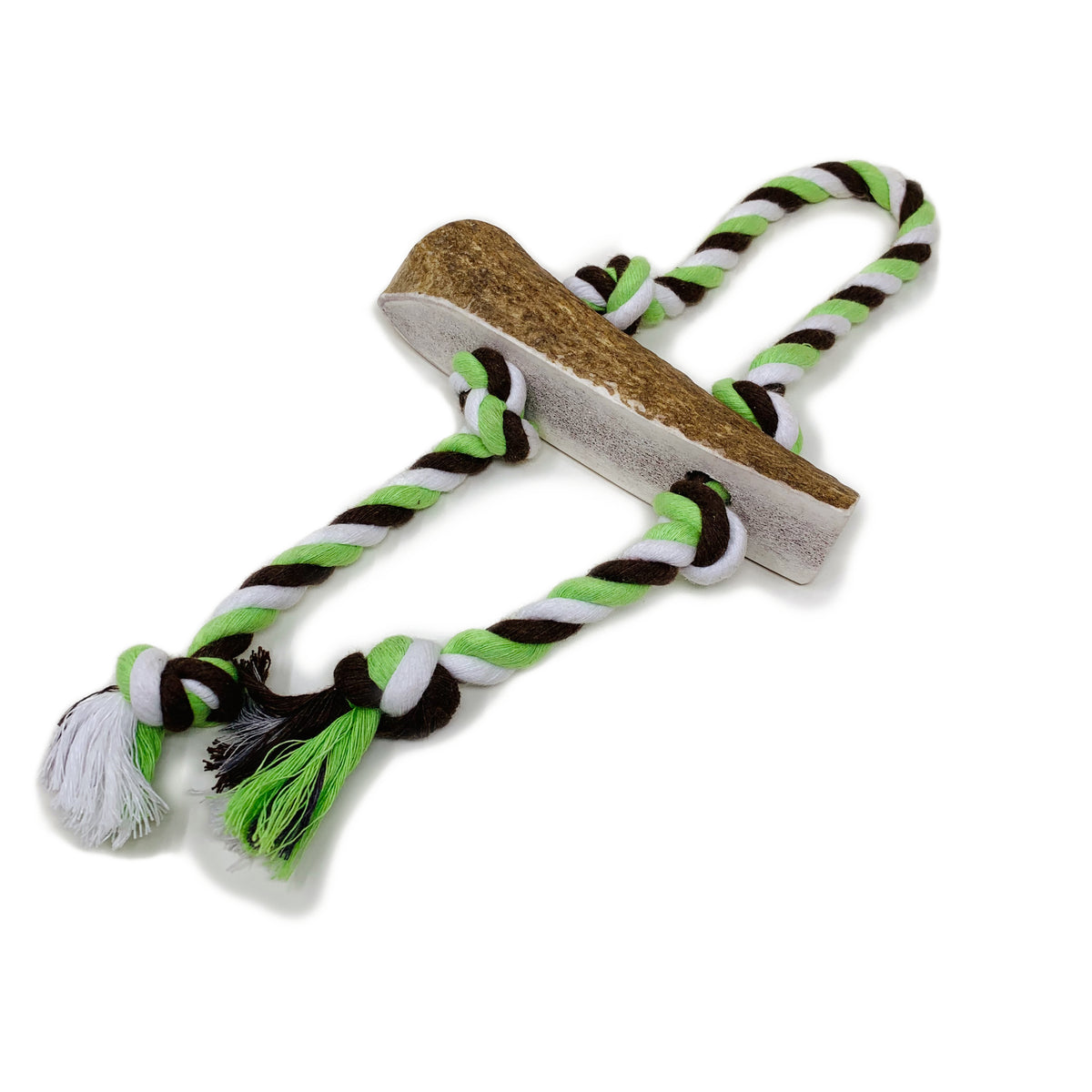 Split Elk Antler Rope Toy Jumbo– Buck Bone Organics
